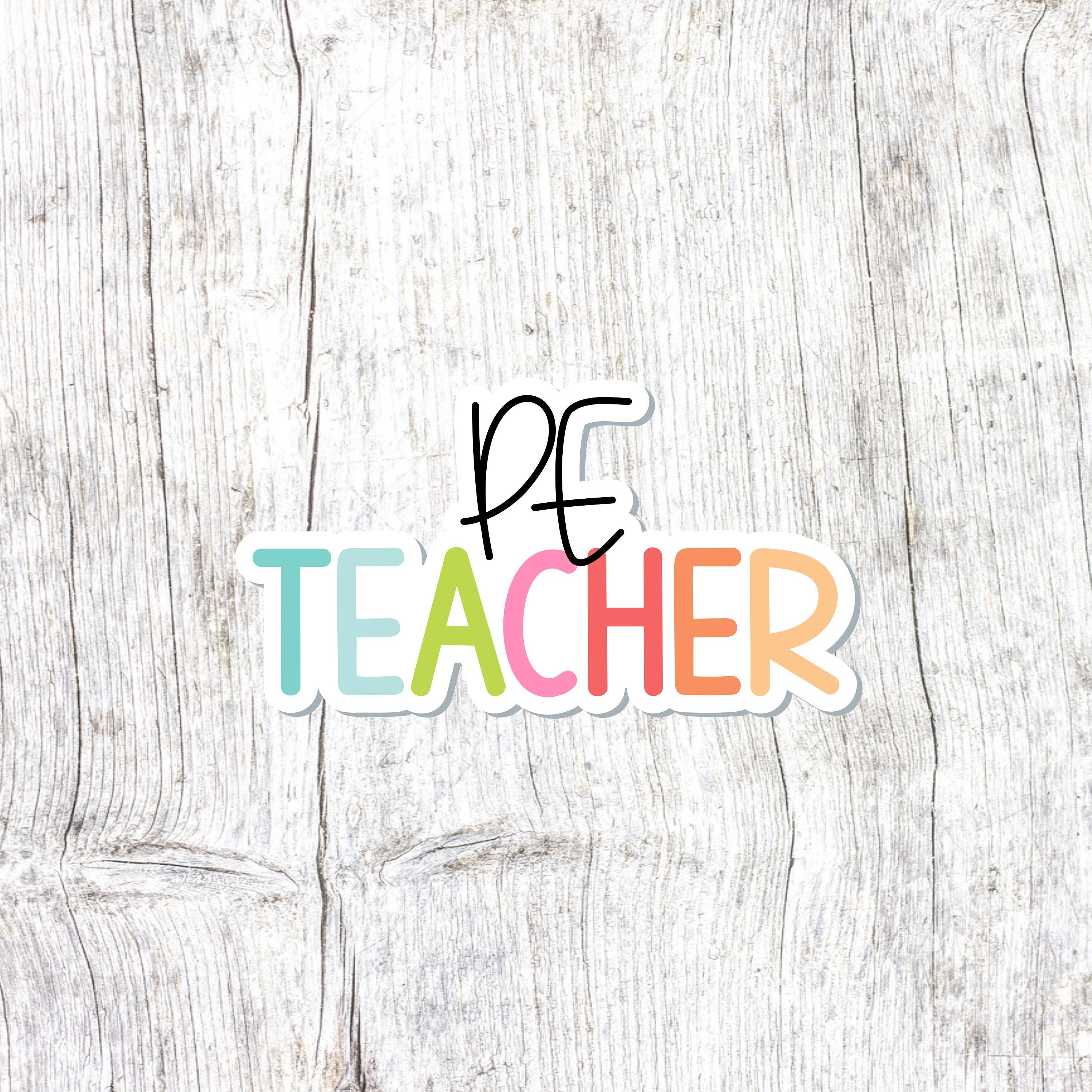 PE Teacher Physical Education Sticker Decal Teacher | Etsy