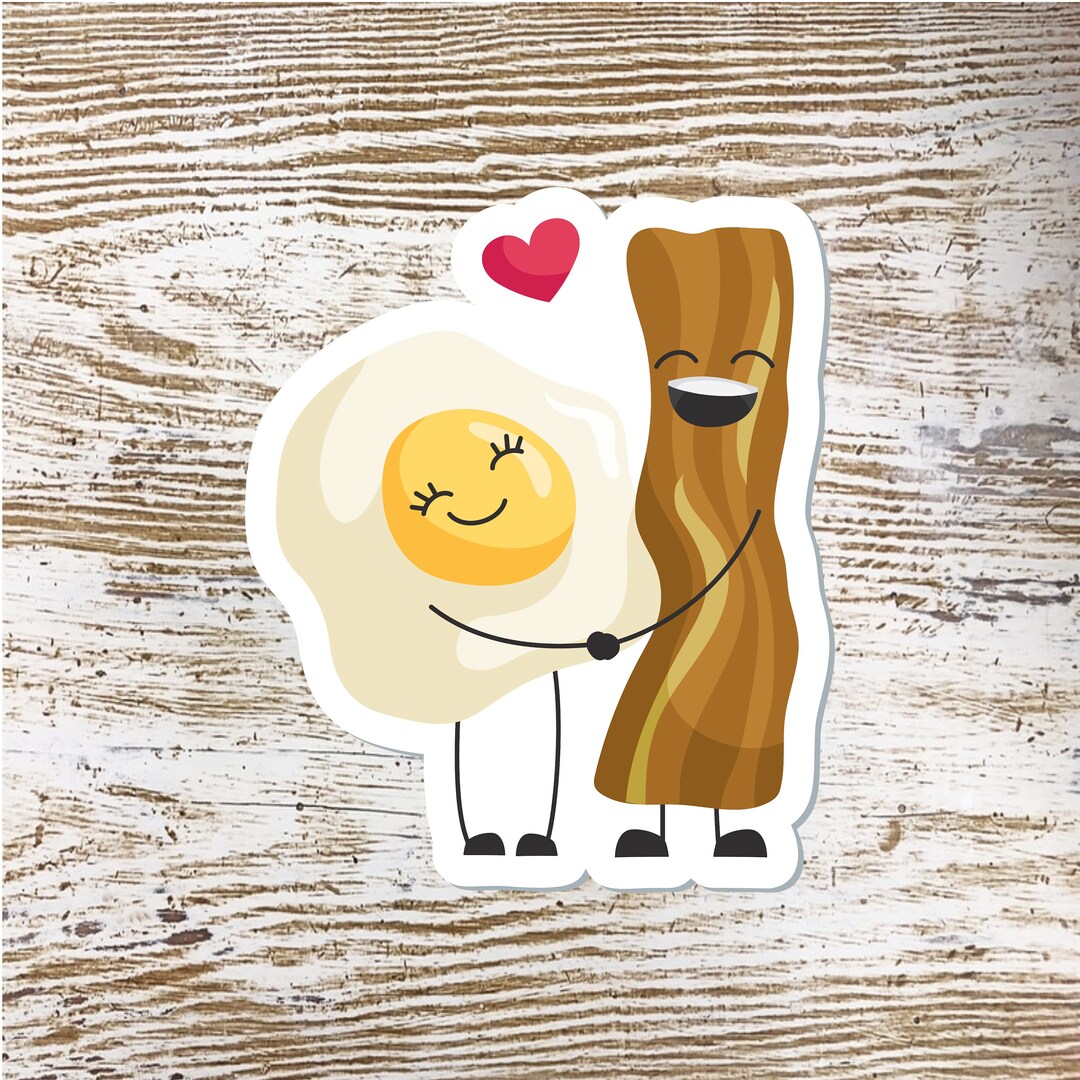 Food Sticker | Bacon and Egg Sticker | Funny Food Sticker - Etsy