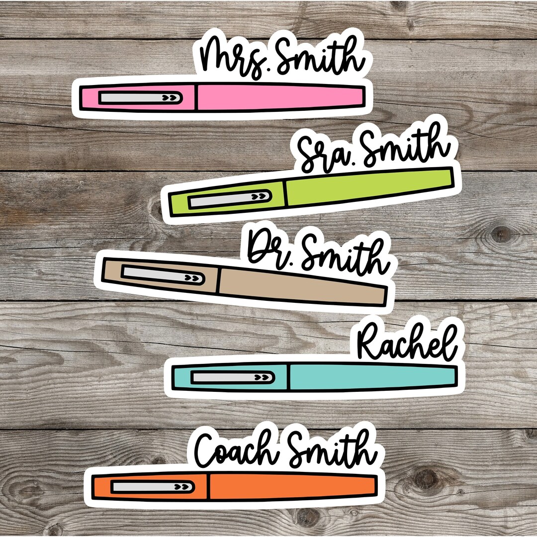 Personalized Flair Pen Sticker | Water Bottle Sticker | Laptop Sticker ...