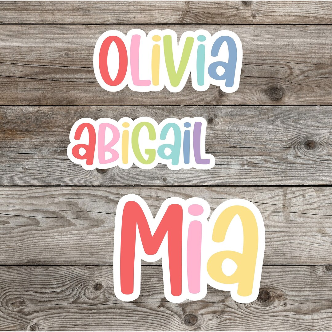 Personalized Name Sticker | Custom Stickers | Kids Water Bottle ...