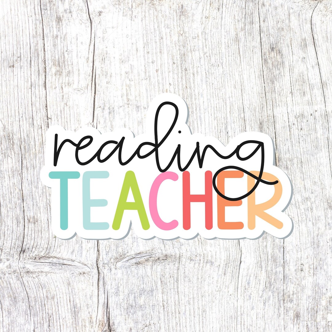 READING Teacher Sticker - Etsy