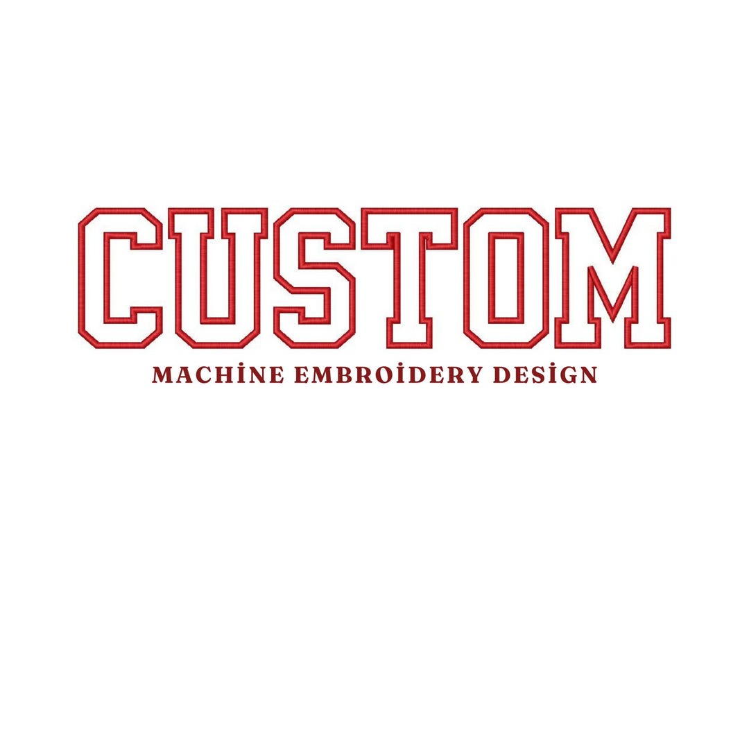 Custom Applique Embroidery Design: Personalized Text (digital Download ...