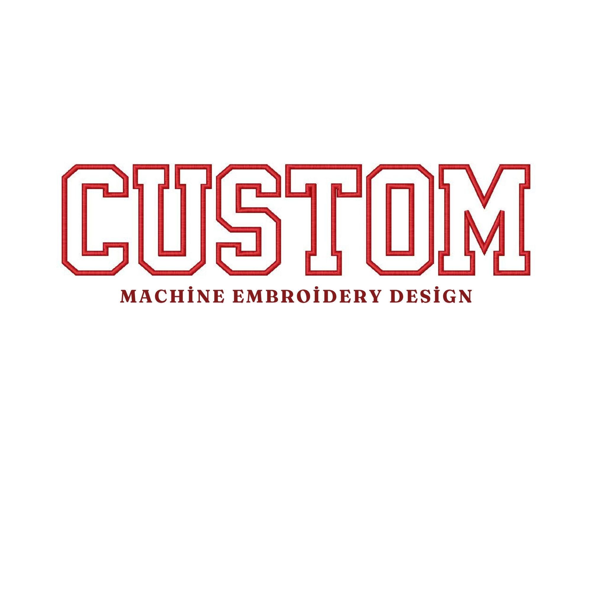 Custom Applique Embroidery Design: Personalized Text (digital Download ...