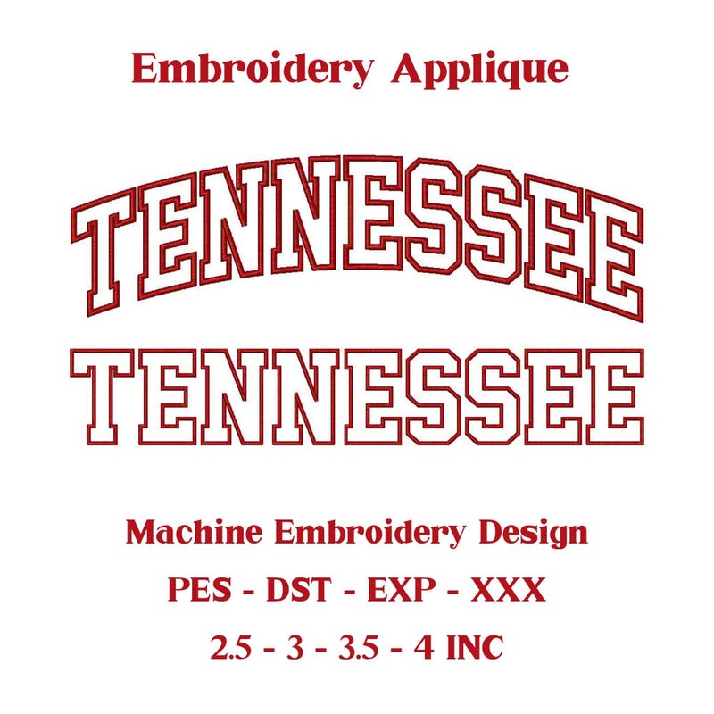 Floral Tennessee State Embroidery - Etsy