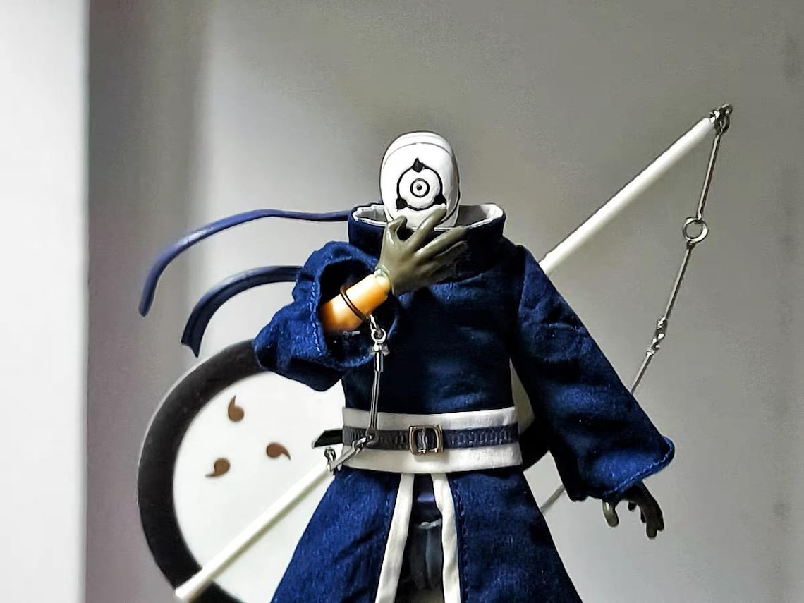 1/12 Scale SHF Uchiha Obito Custom Outfit Robe Pants Bandage for Naruto ...