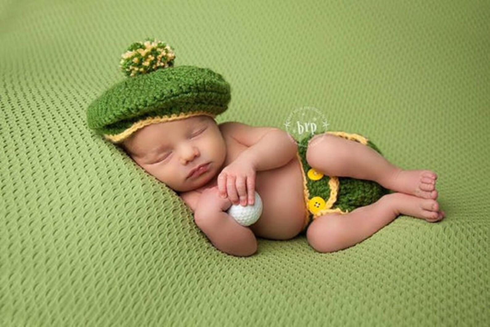 Baby Golf Outfit, Newborn Golf Hat, Gender Neutral Prop, Baby Shower ...