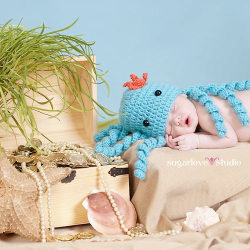 Baby Octopus Hat Under the Sea Theme Nursery Ocean Theme - Etsy