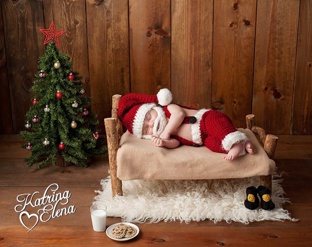 Baby Santa Outfit, Crochet Santa Costume, Christmas Newborn Prop ...