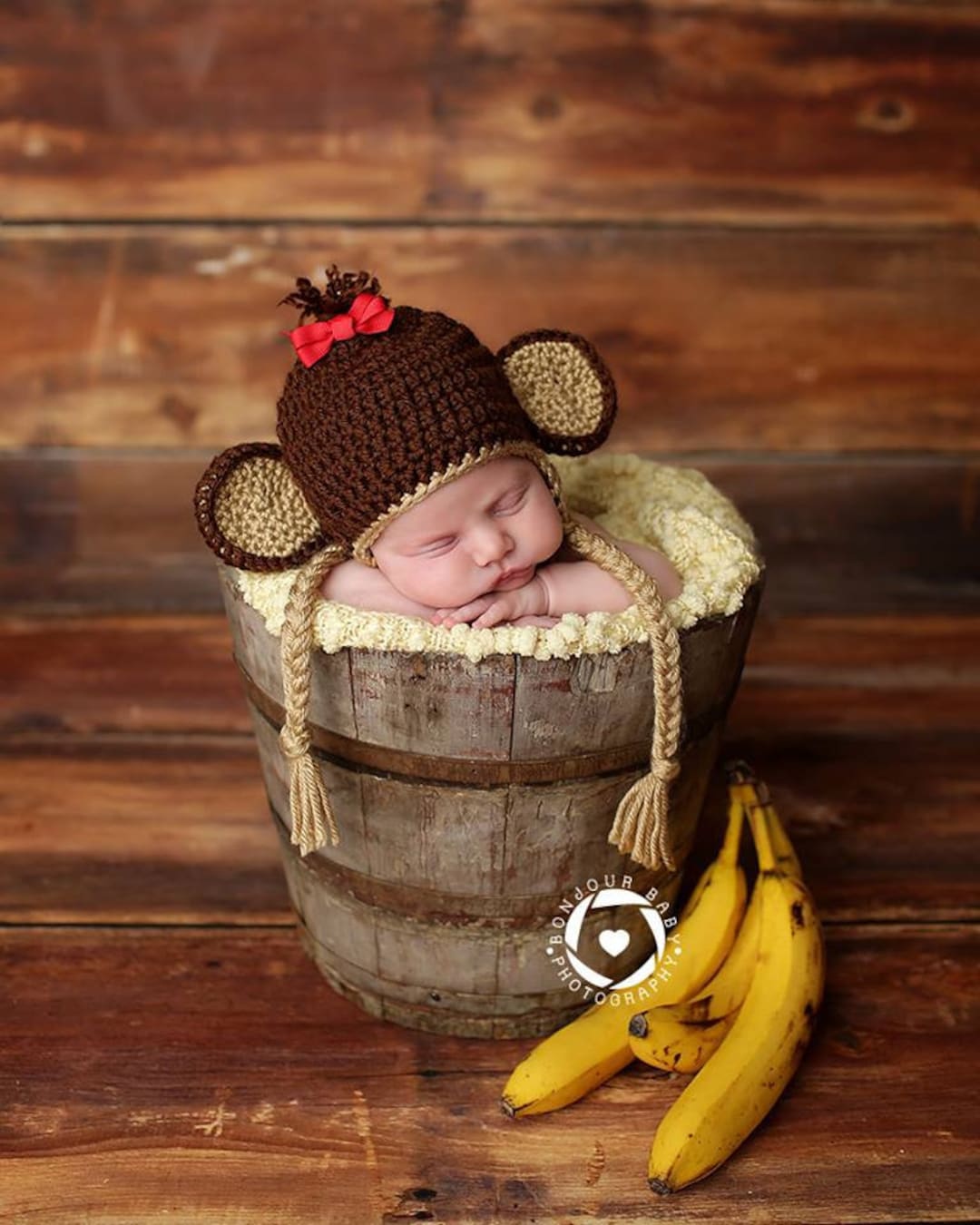 Baby Monkey Hat, Jungle Theme Nursery, Crochet Monkey Hat, Baby Hat ...