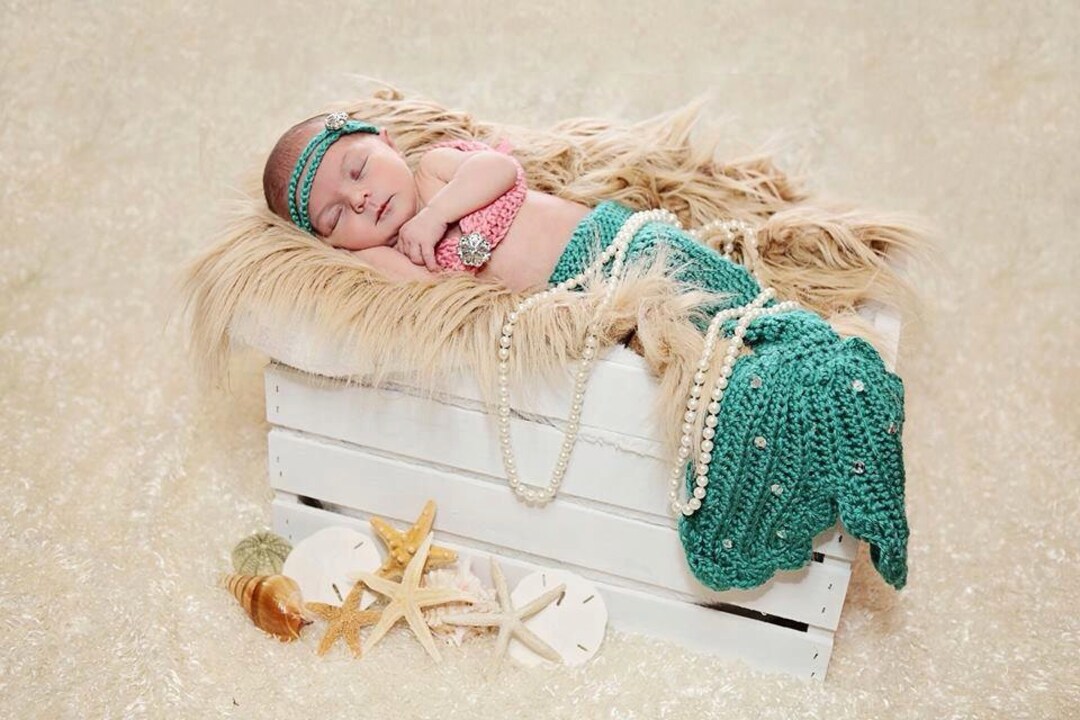 Newborn Mermaid Photo Prop, Fancy Tail Mermaid Prop, Newborn Mermaid ...