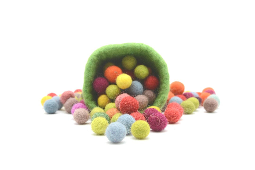 Multicolor Felt Balls 2cm: 100% Wool, DIY Craft Supply - Etsy