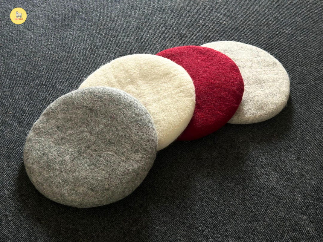 Thick Chair Pad in Various Color Option| Woolen Made Felt Chair Pad ...