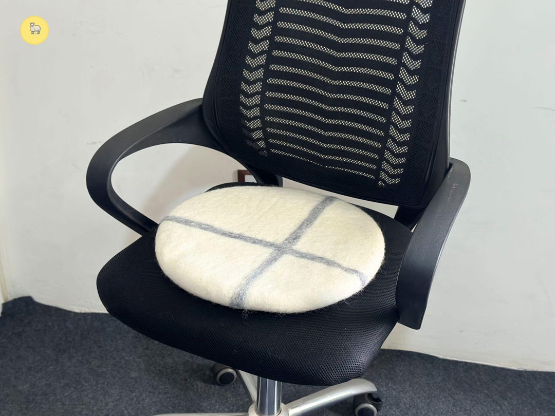 Handmade Wool Chair Pad: Thick Round Seat Cushion, New Zealand Wool - Etsy