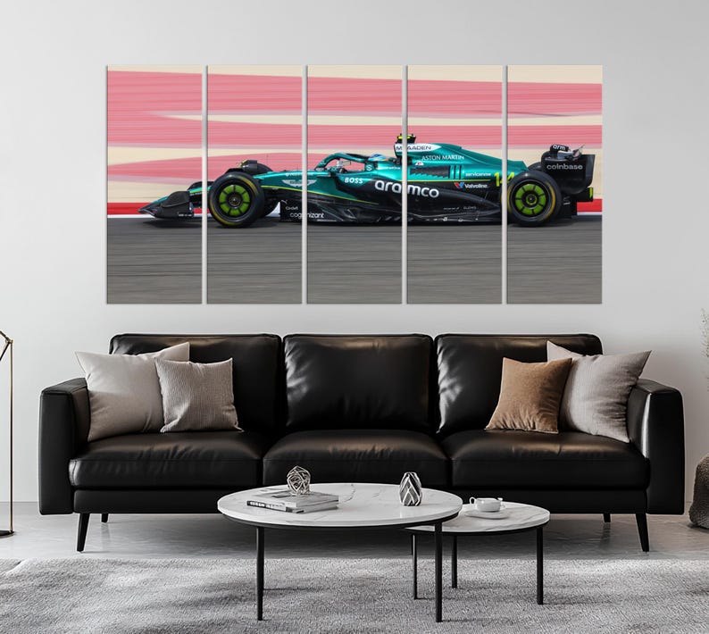F1 2025 Racing Canvas Wall Art: Formula 1 Car Print Man Cave Decor - Etsy
