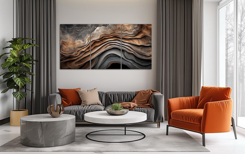 Abstract Wood Grain Canvas Print: Cottagecore Wall Art - Etsy