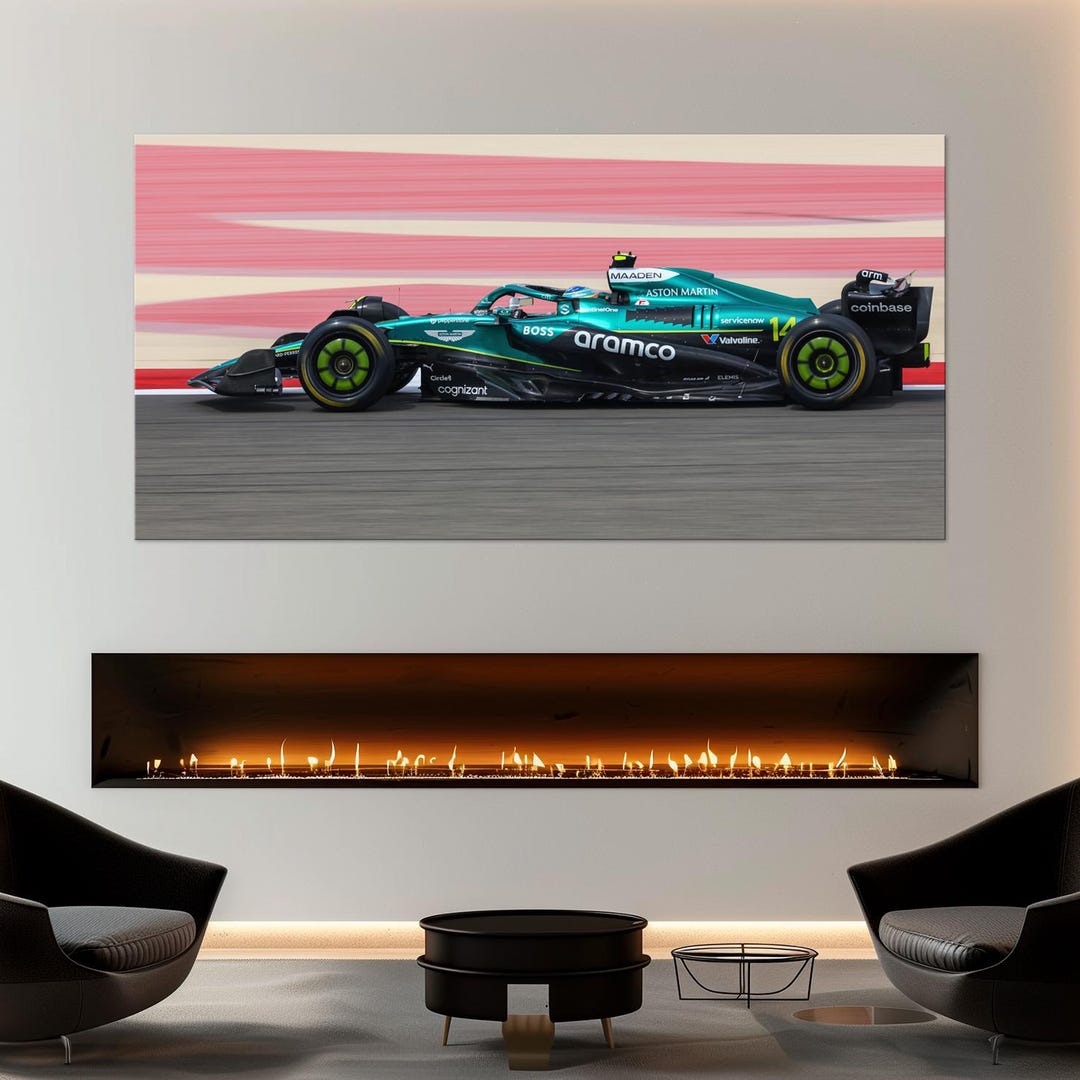 F1 2025 Racing Canvas Wall Art: Formula 1 Car Print Man Cave Decor - Etsy