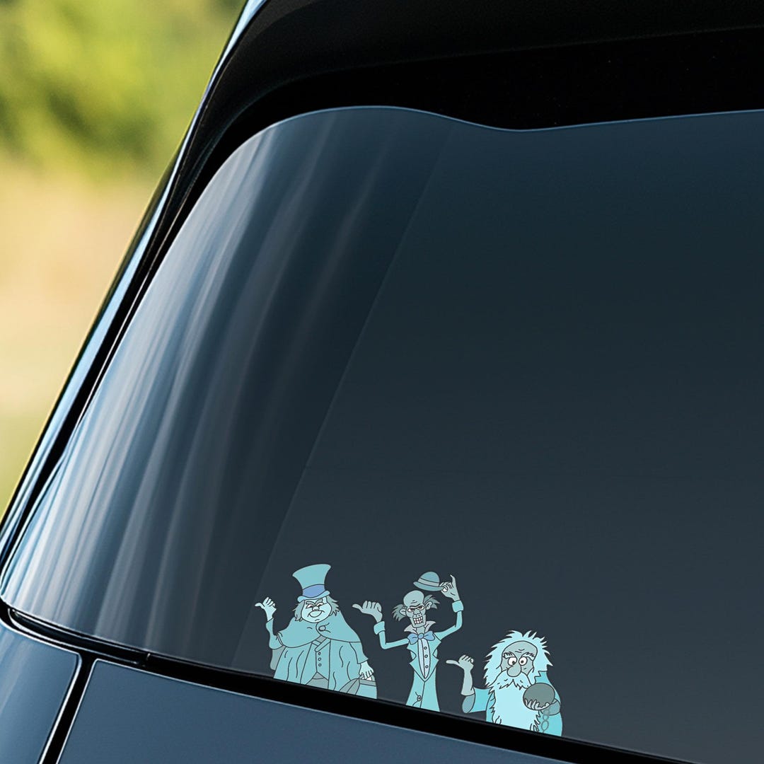 Hitchhiking Ghost Peeker Bumper Sticker – Haunted Mansion Car/window ...