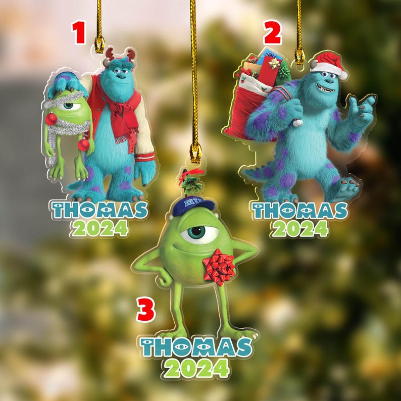 Custom Name Monsters Inc. Ornament/sully Boo Mike Character Ornament ...