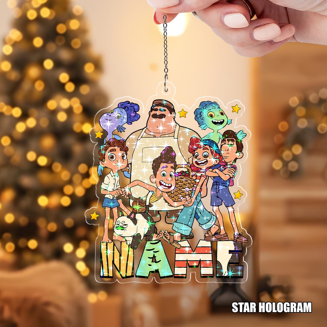 Luca Christmas Hologram Ornament, Custom Ornament, Personalized ...