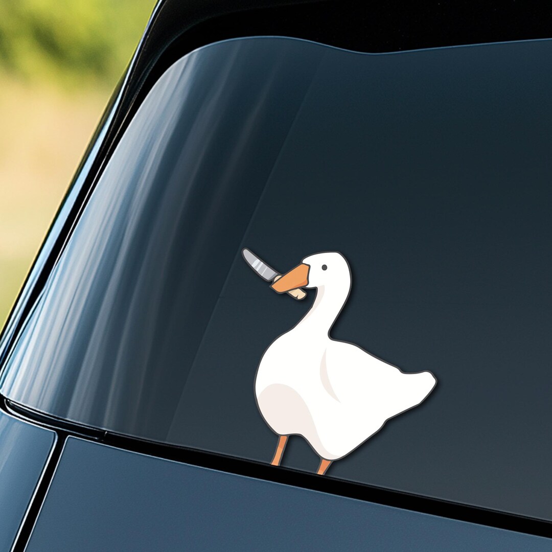 Silly Goose Peeker Sticker – Meme Peeking Goose Waterproof Vinyl Decal ...