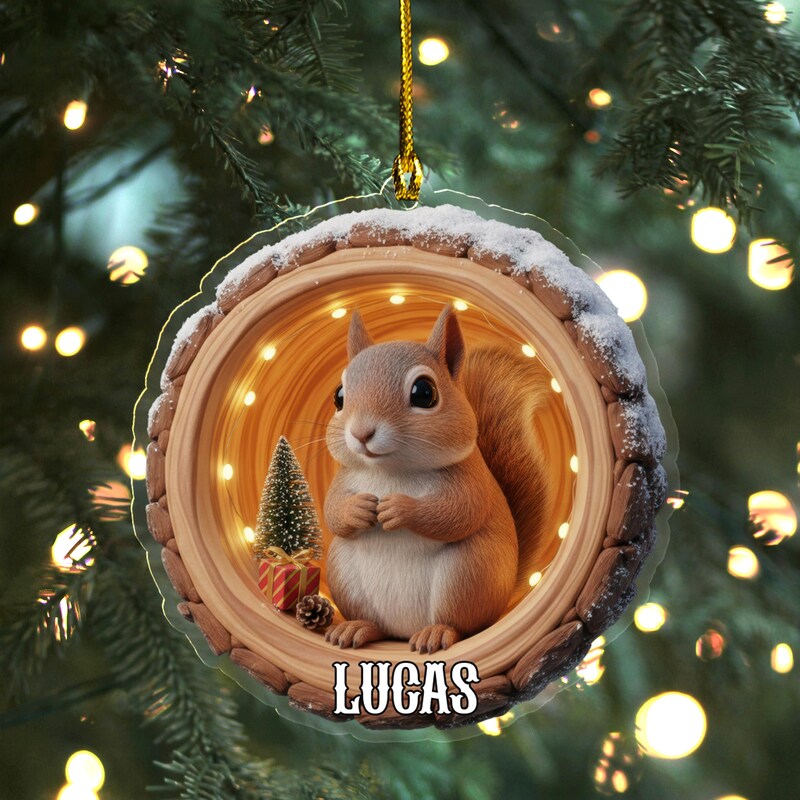 Squirrel in Log - Etsy