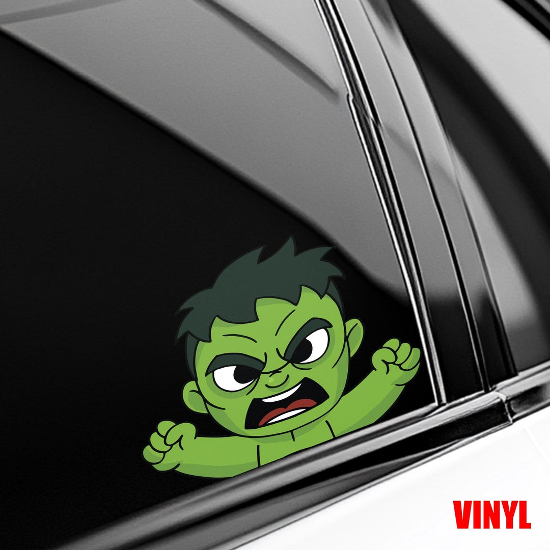 Personalized Super Hero Peeker Peeking Car Window Decals - Bumper ...