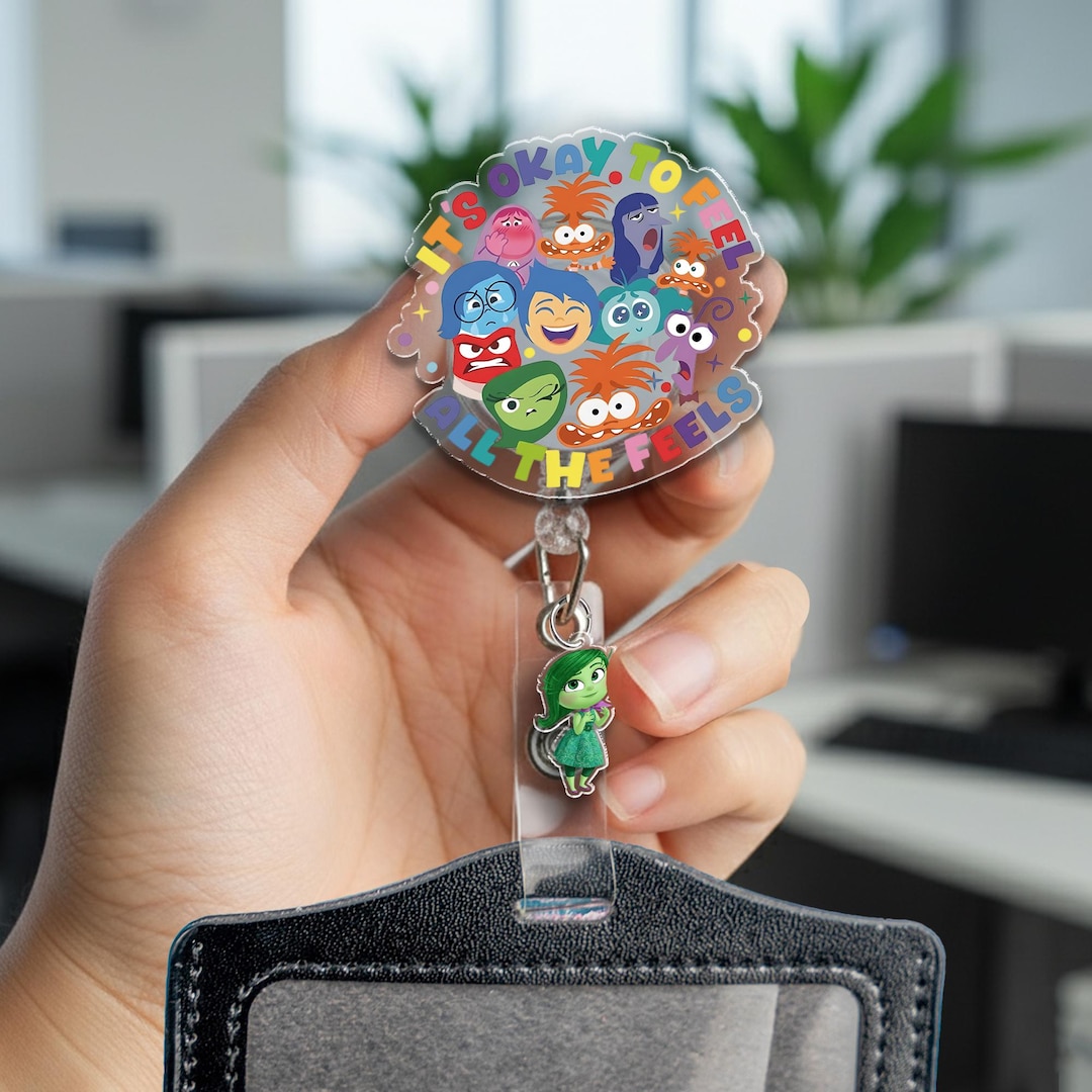 It’s OK to Feel All the Feels Badge Reel/inside Out Badge Reel/nurse ...
