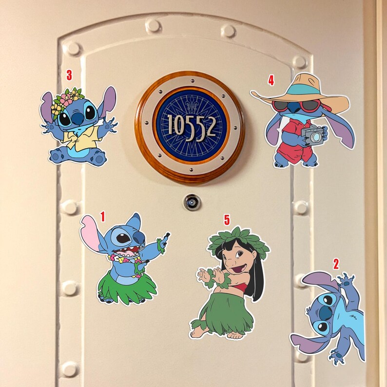Personalized Disney Stitch Cruise Magnet, Lilo N Stitch Summer Magnet ...