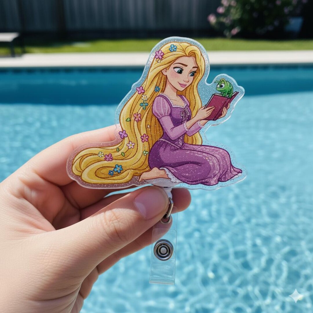 Rapunzel Retractable ID Badge Reel, Nurse Teacher Gift AXLW29 - Etsy