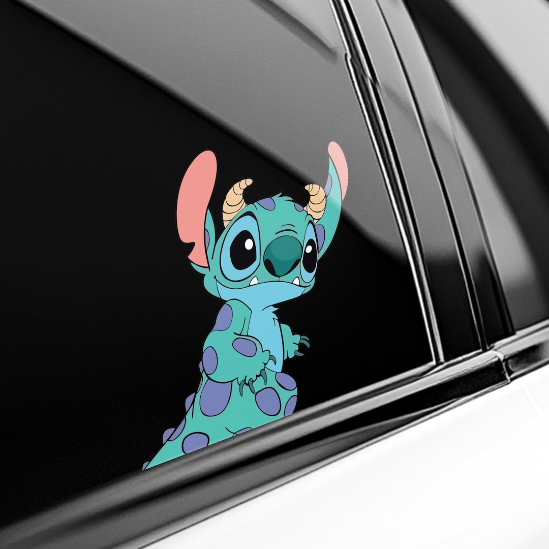 Stitch Dressed as Sulley Peekaboo Peeker Car Window Decal - Monsters ...