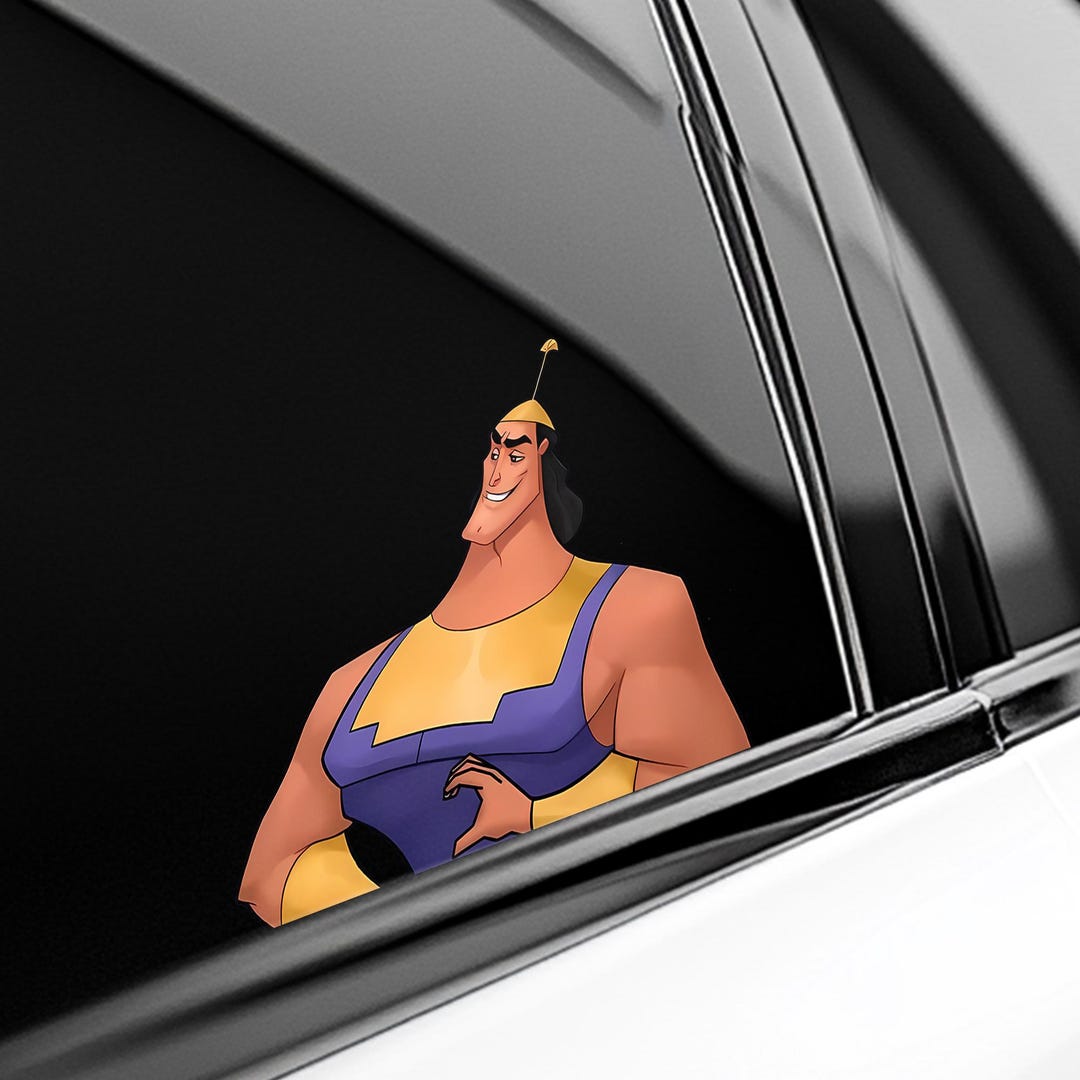 Yzma Kronk Peeker Peeking Car Window Decals - Funny Bumper Waterproof ...