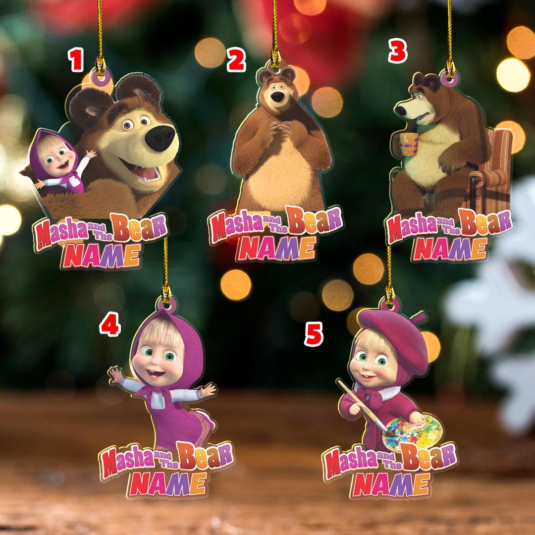 Personalized Masha and the Bear Ornament/personalized Masha Bear ...