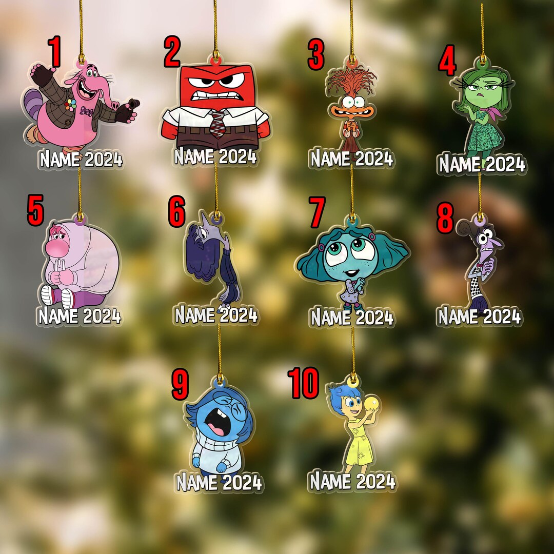 Disney Inside Out 2 Ornament, Custom Name Inside Out Ornament ...