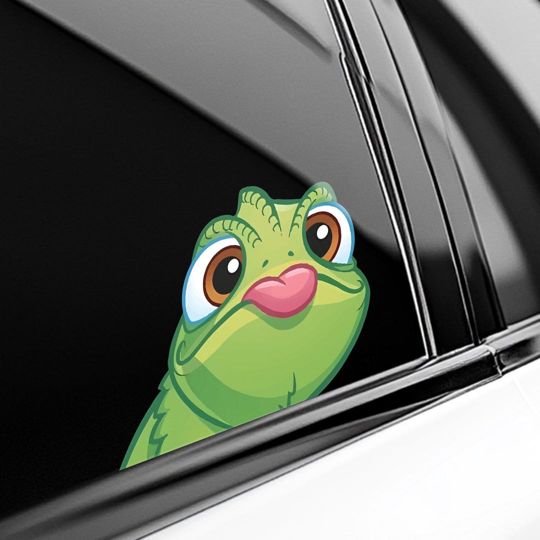 Pascal Pixar and Frozen Bruni Sticker Peeker Sticker, Funny Tangled ...