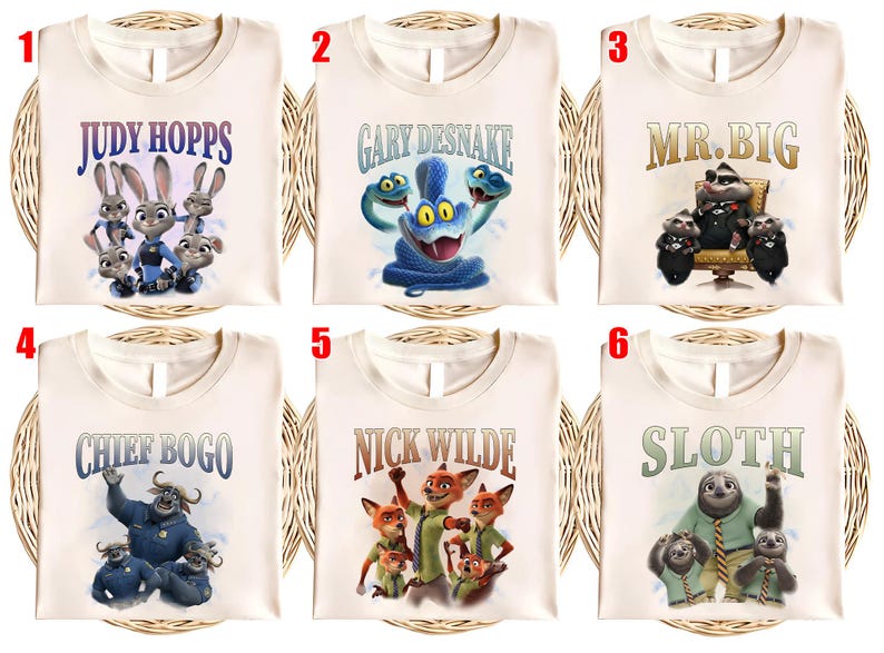 Disney Zootopia 2 Characters Bootleg Vintage Shirt, Judy Hopps Nick ...