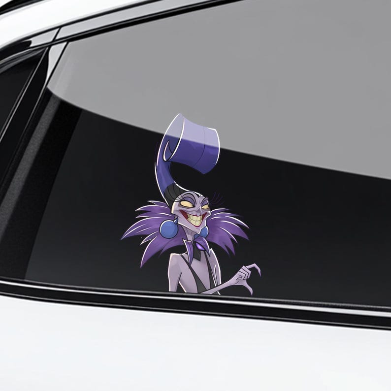 Yzma Kronk Peeker Peeking Car Window Decals - Funny Bumper Waterproof ...
