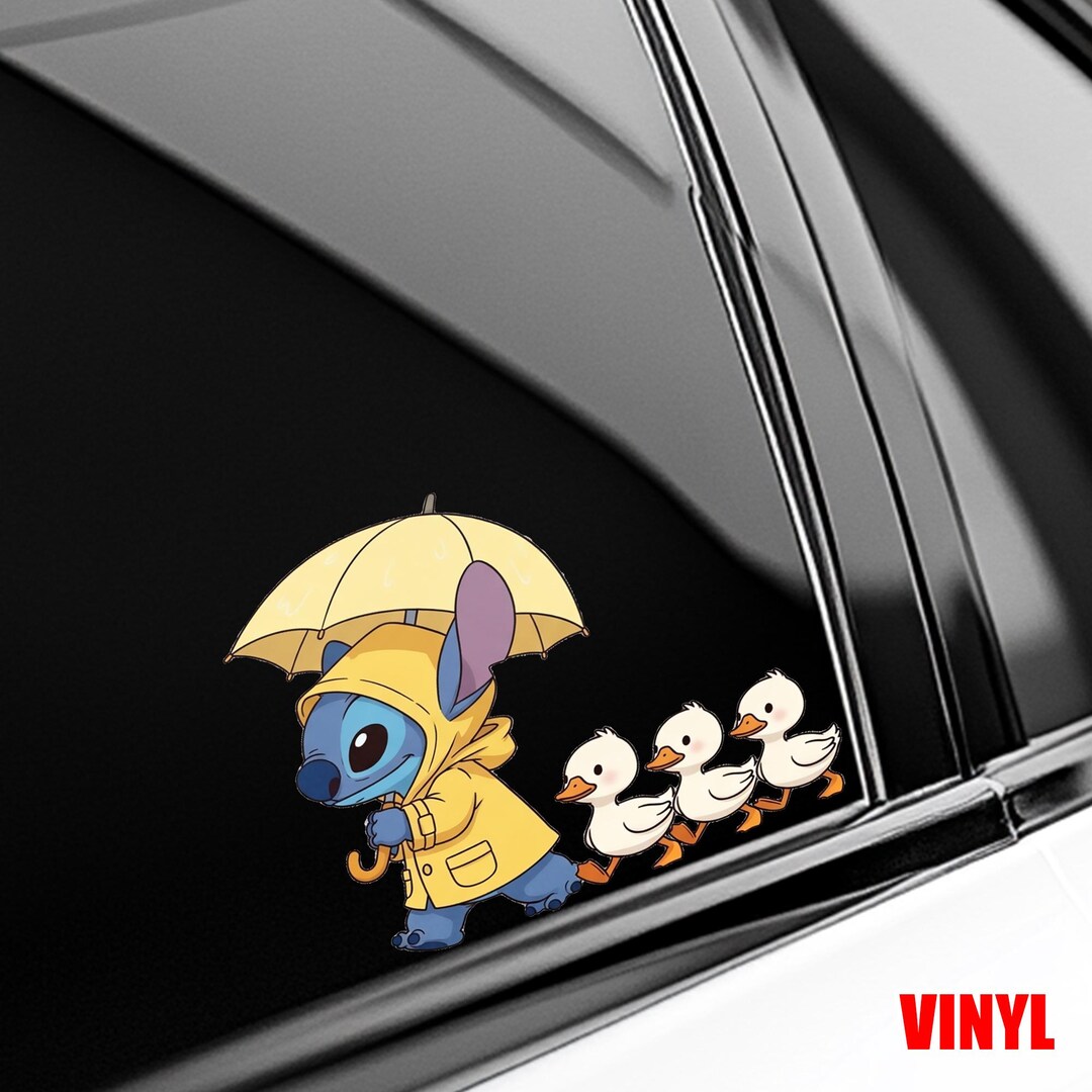 Disney Stitch and Ducklings Peeker Sticker, Cute Lilo & Stitch Vinyl ...