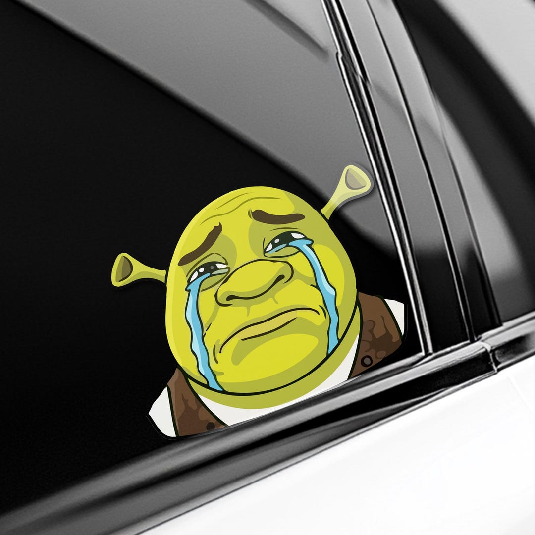 Funny Shrek Swamp Life Peeker Sticker, Peeker Peeking Car Window Decals ...