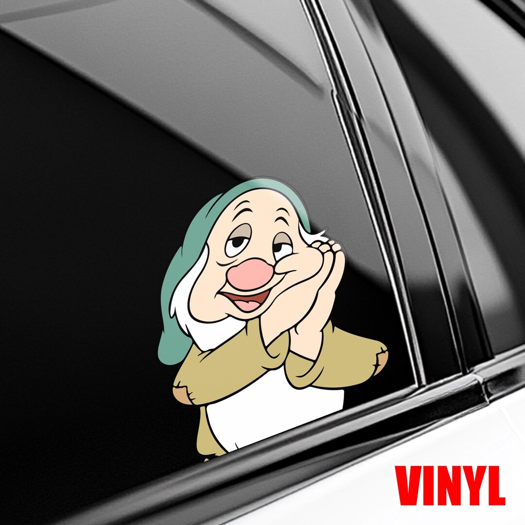 Seven Dwarfs Peeker Sticker – Snow White Characters Peeking Vinyl Decal ...