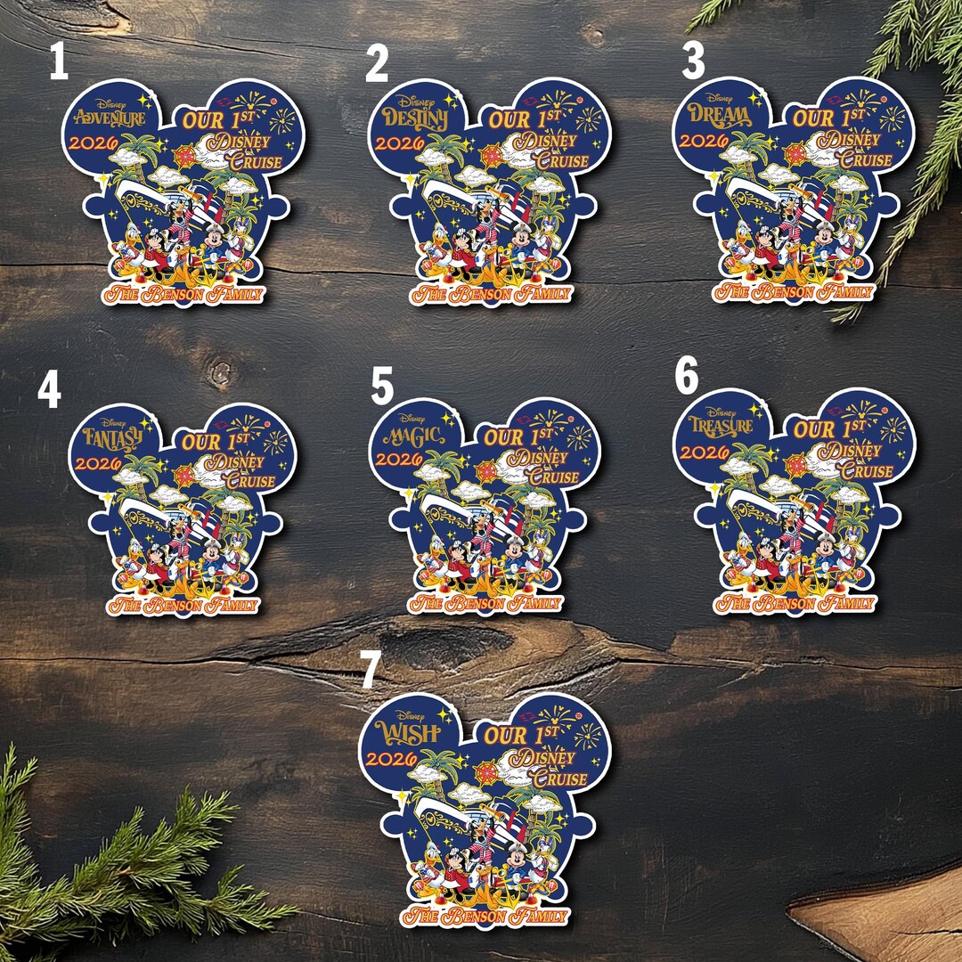 Our 1st Disney Cruise Ship Family Magnet Personalized 1st Cruise Magnet ...