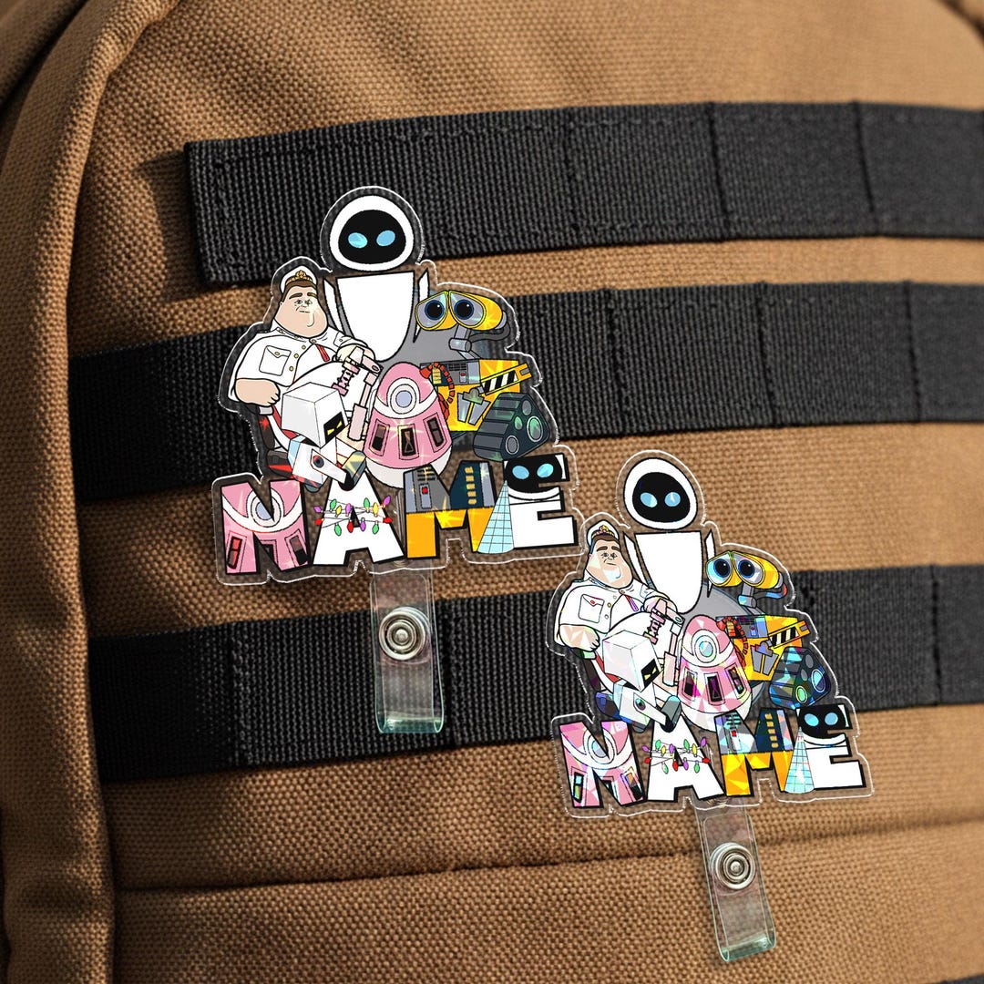 Custom Disney Wall E Badge Reel, Wall-e Disney ID Clip, Eve Keepsake ...