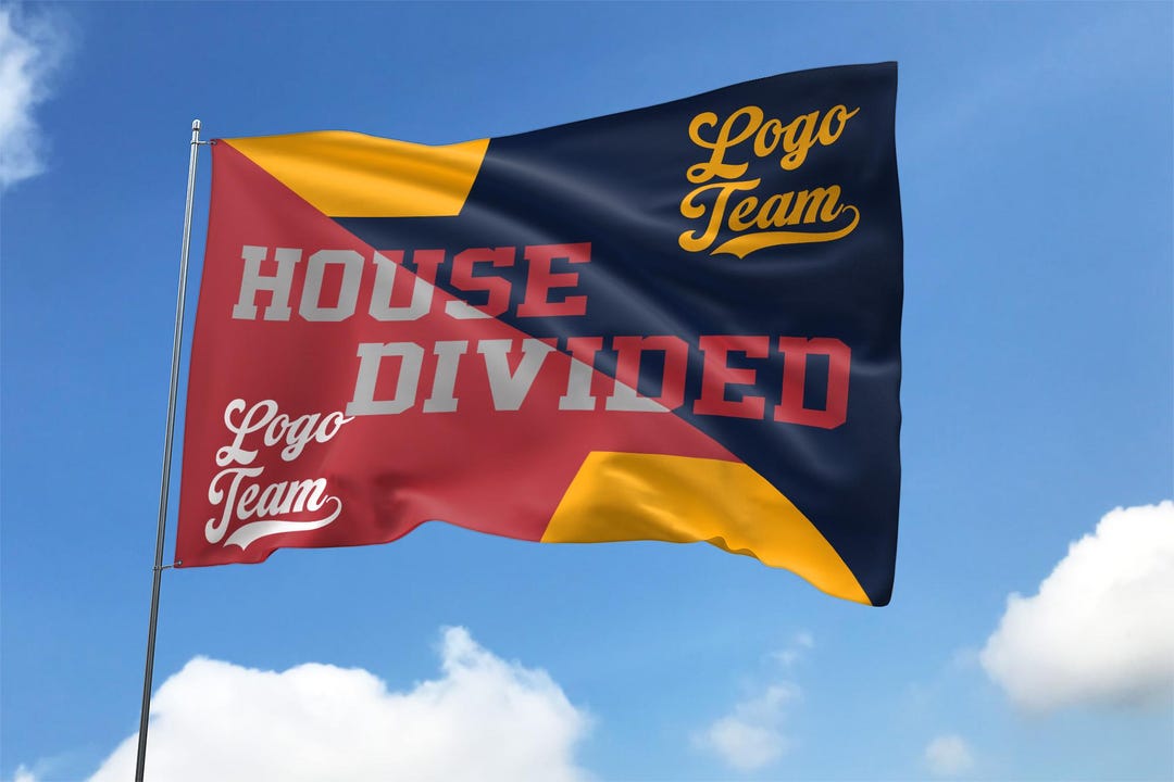 Custom House Divided House Flag/custom Flag/house Divided Flag/flag ...