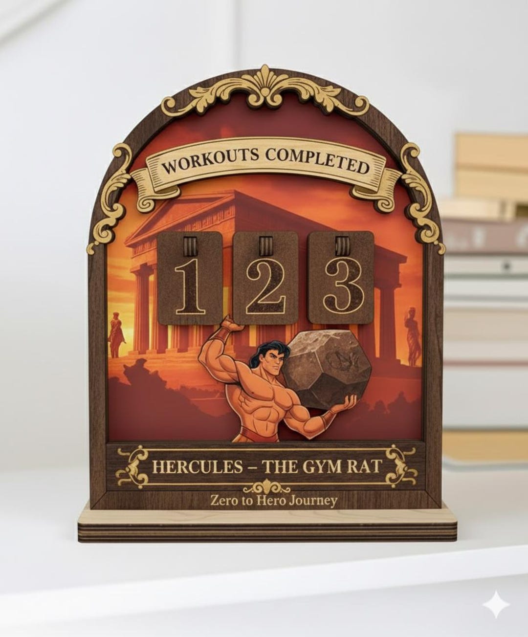 Hercules the Gym Rat Workouts Completed Tracker Sign – Disney Fitness ...