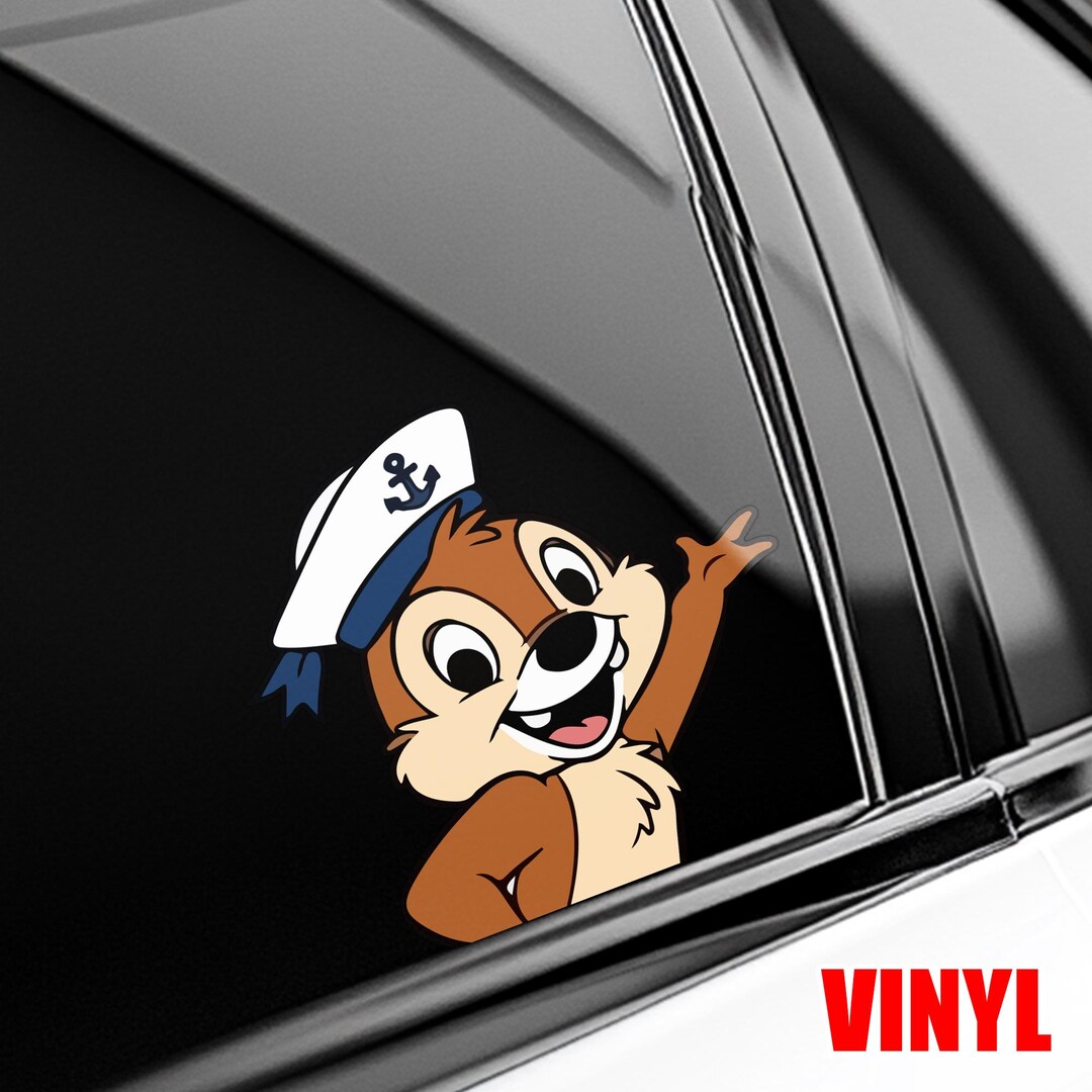 Chip and Dale Peeker Peeking Car Window Decals - Bumper Vinyl Stickers ...