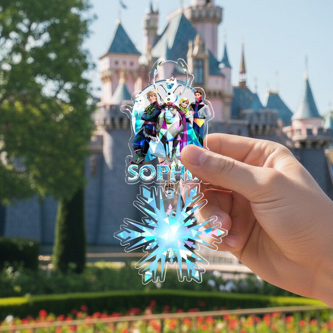 Frozen Disney Christmas Light Badge Reel, Disney Group Character Badge ...