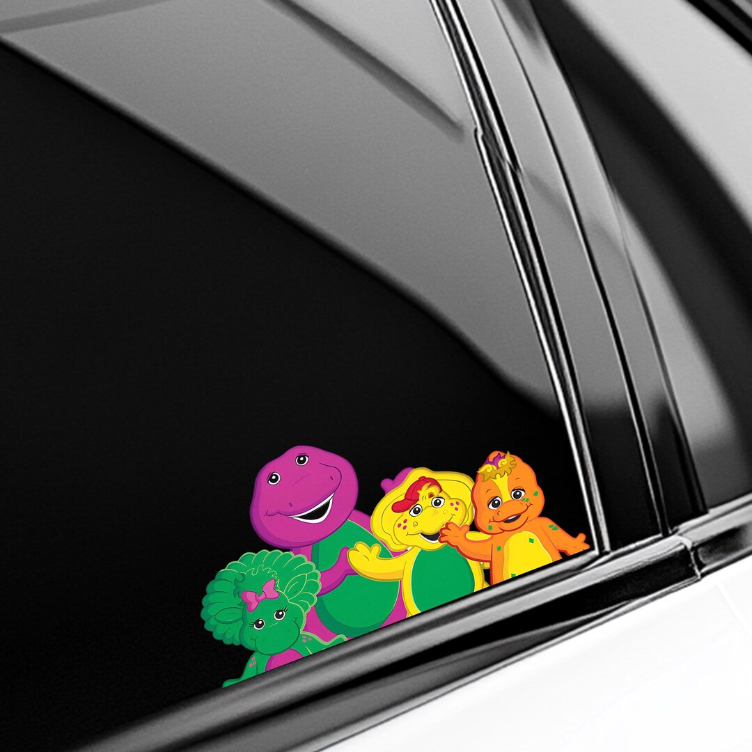 Barney Peeker Sticker – Cute Peeking Barney Decal for Car, Laptop or ...