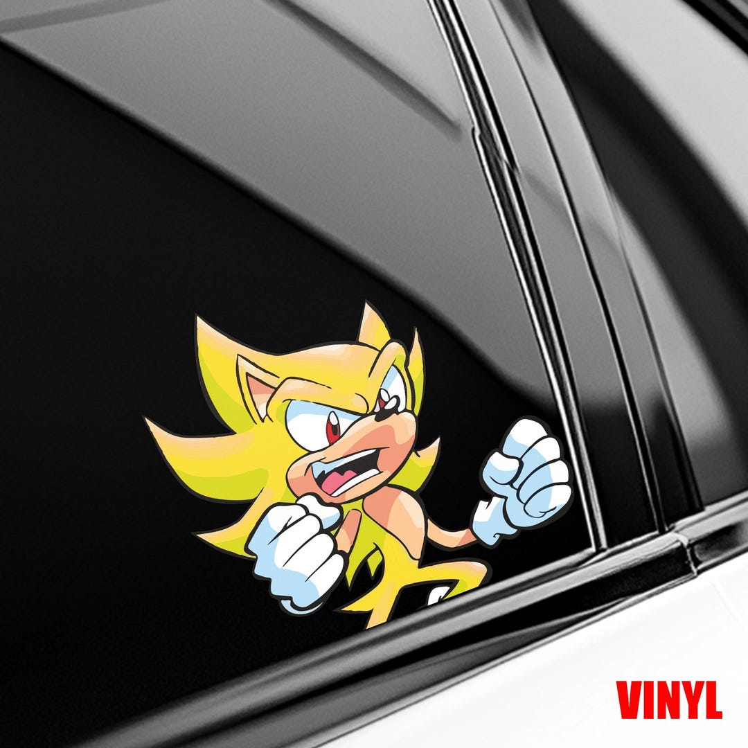Sonic Peeker Peeking Car Window Decals - Bumper Waterproof Stickers ...