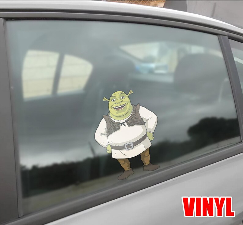Shrek Donkey Princess Fiona Lord Farquaad Peeker Peeking Car Window ...