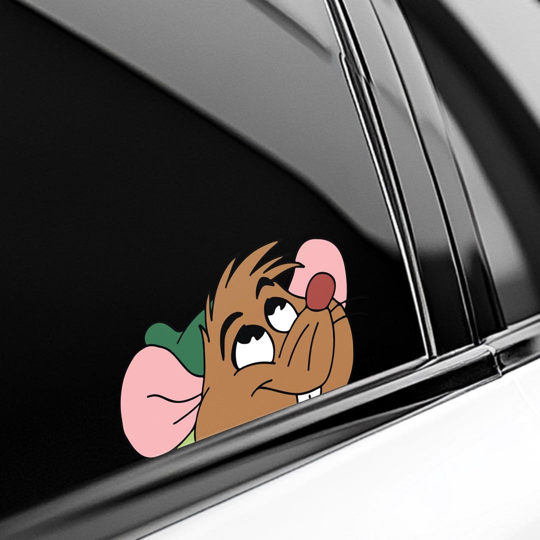 Jaq Jaq and Gus Gus Peeker Peeking Car Window Decals - Funny Bumper ...