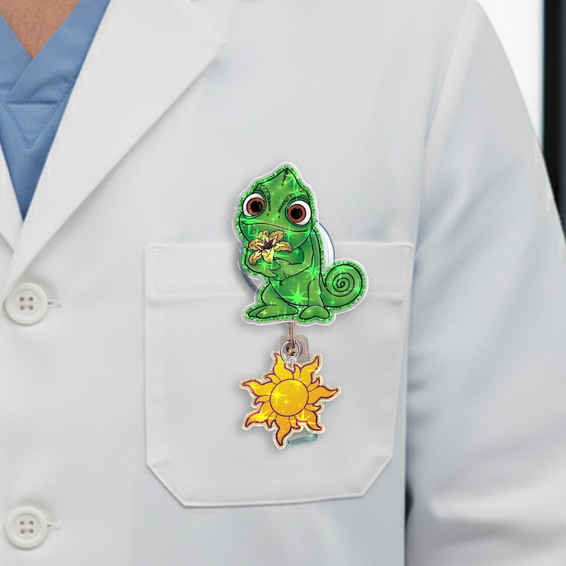 Pascal Retractable Badge Reel, Nurse Teacher ID Holder, Cute Tangled ...